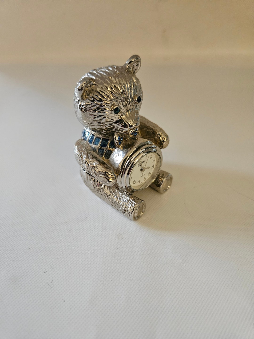 Miniature Teddy Bear Clock - Etsy