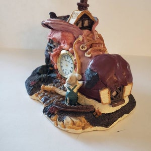 Polystone House Clock - the Shoe House - Etsy