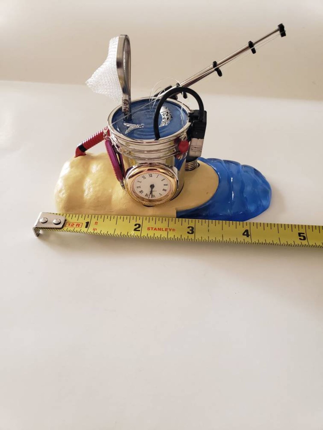 Fishing Rod and Bucket Miniature Clock - Etsy