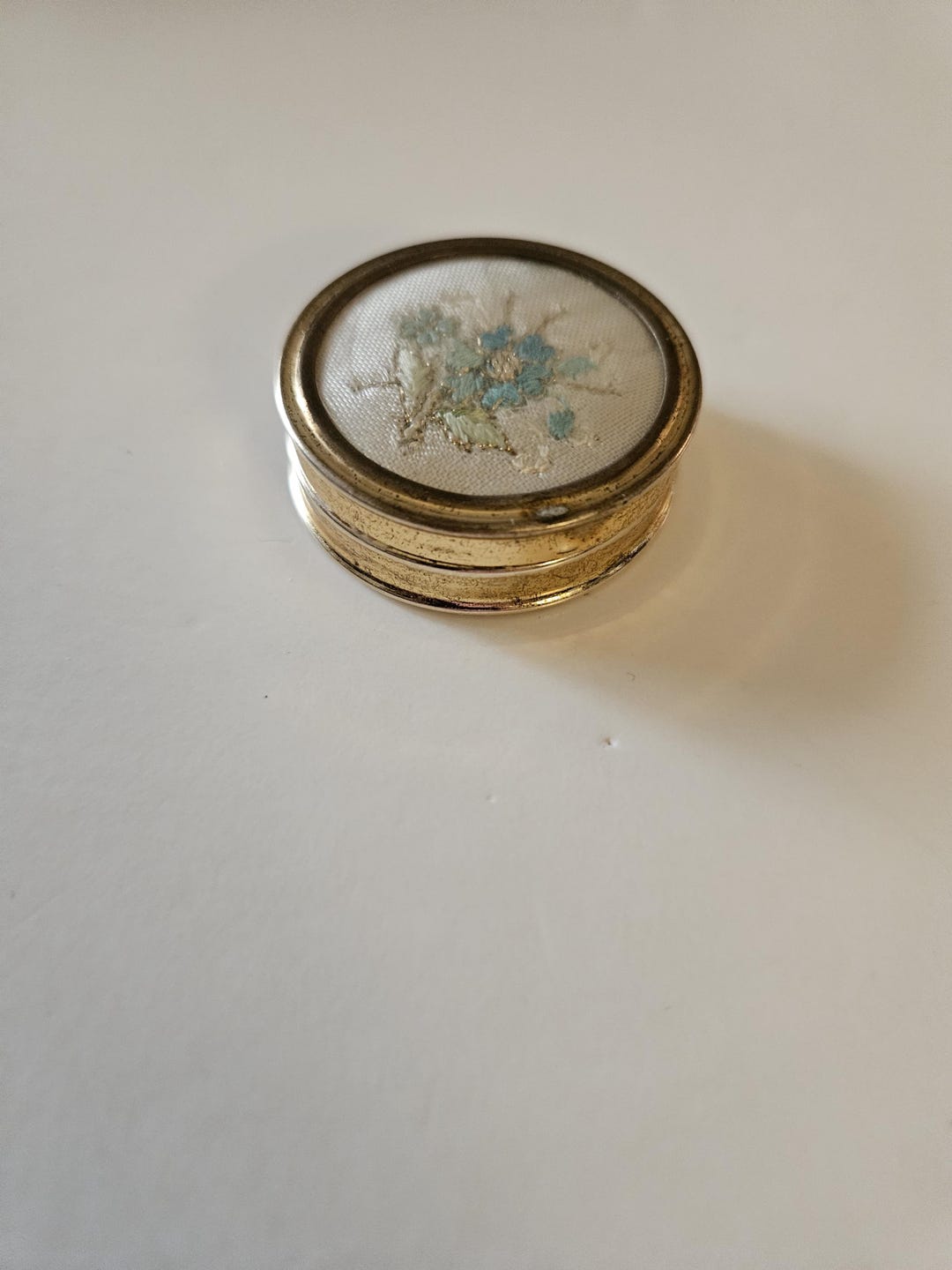 Vintage Embroidered Pill Box - Etsy