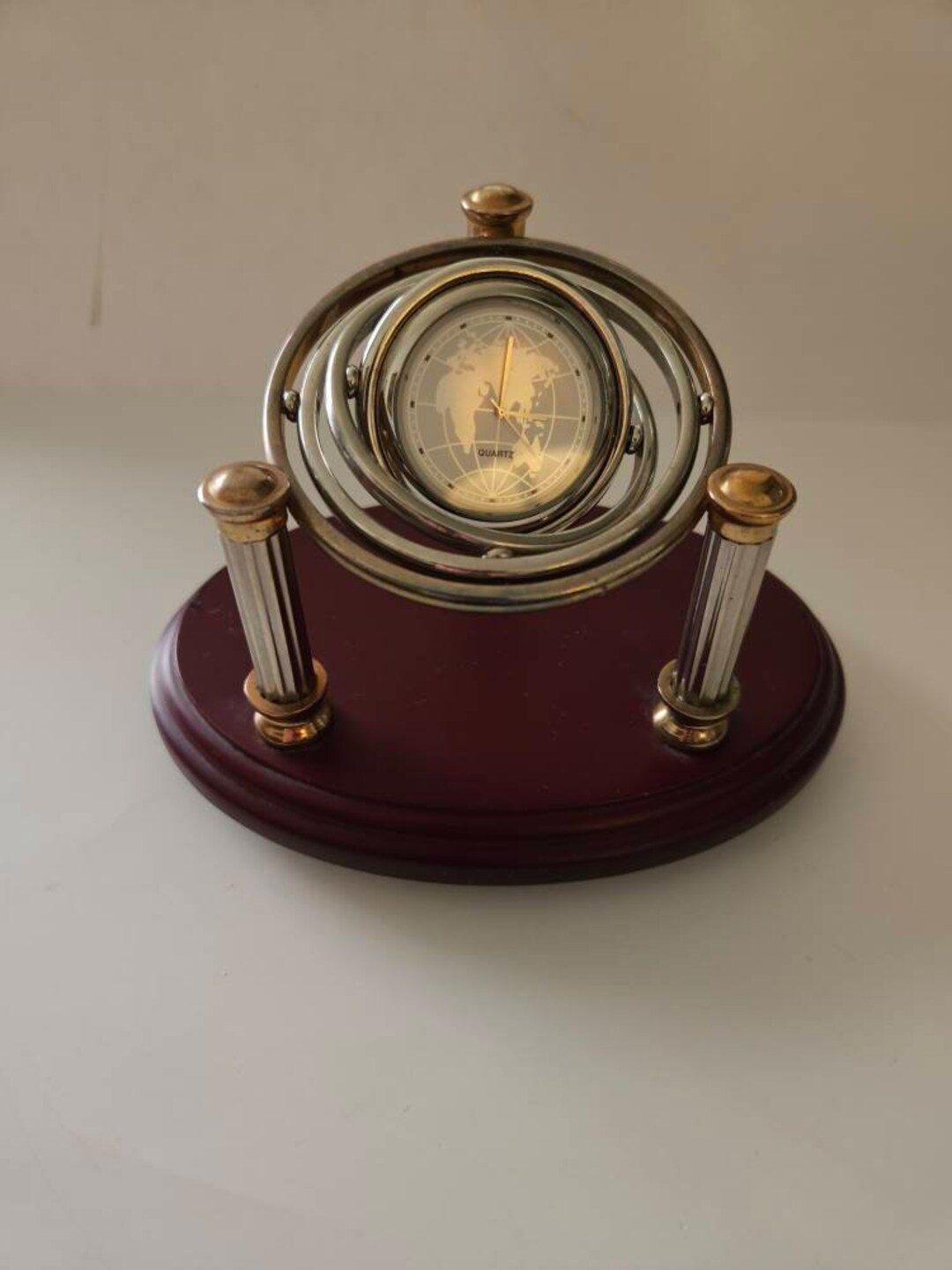 Vintage Quartz Desk Clock - Etsy