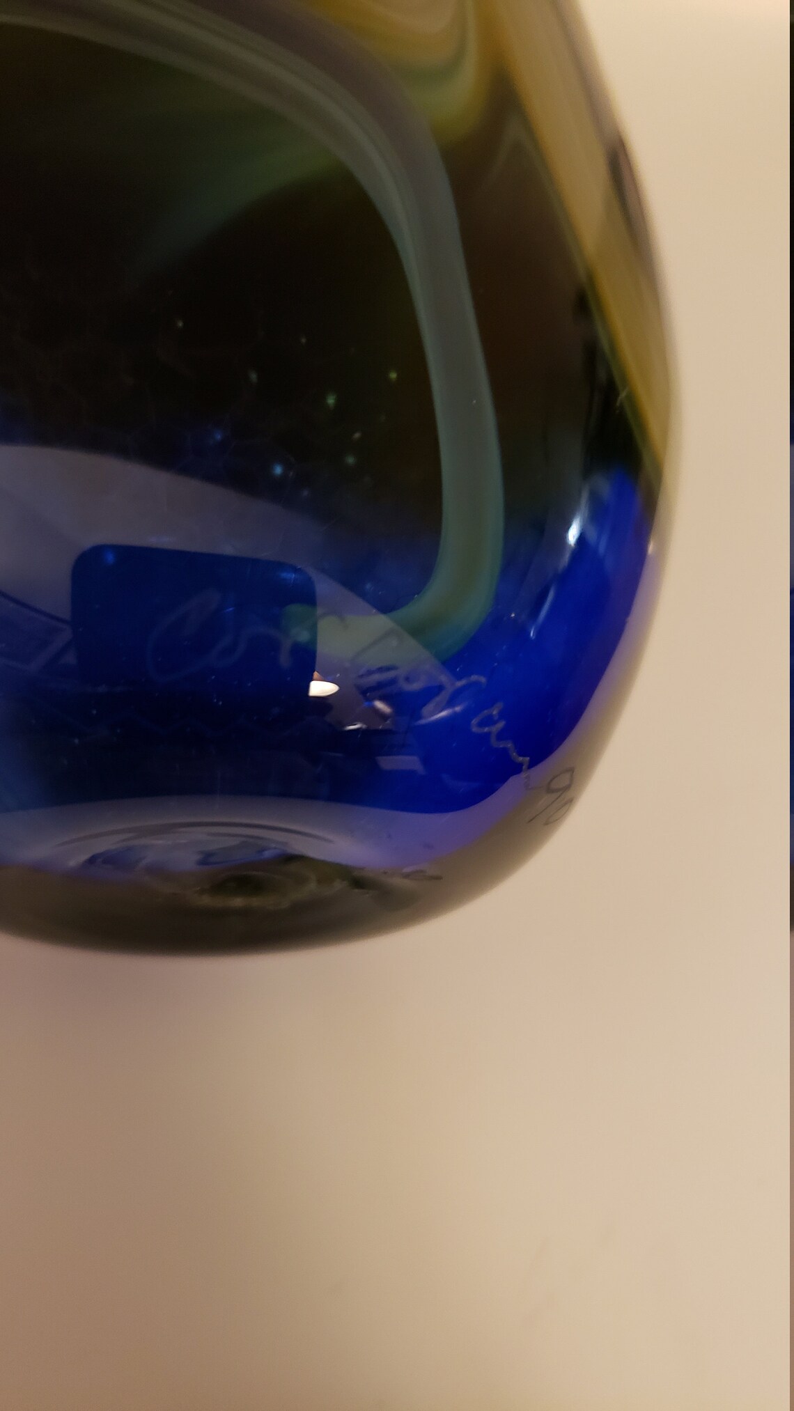 Ann Corcoran Signed Glass Vase | Etsy