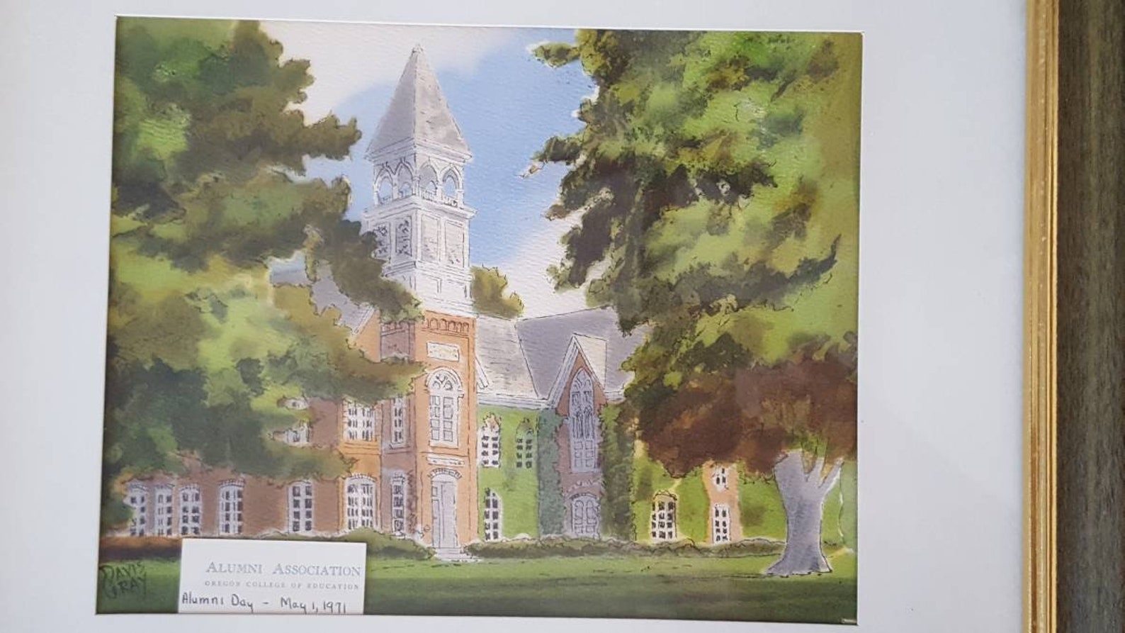 Original and signed watercolor Davis Gray | Etsy