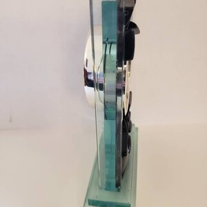 Tall Glass Mantel or Table Quartz Clock - Etsy