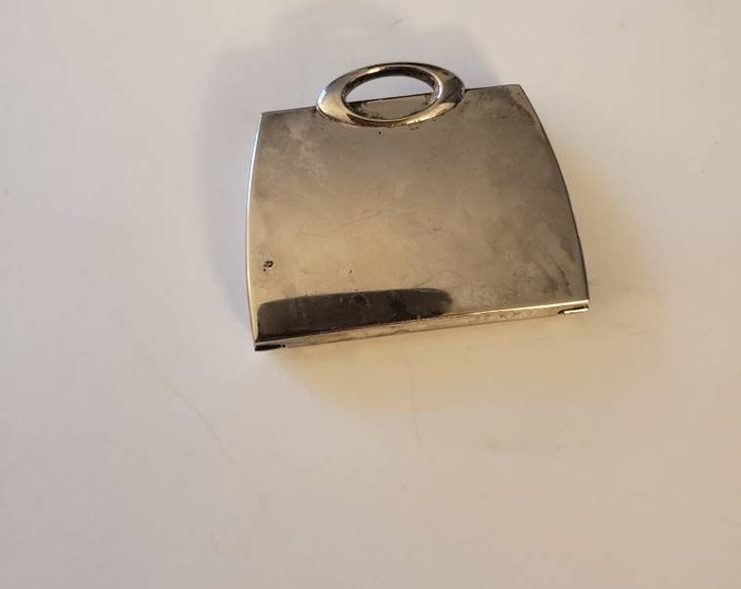 Silver Plated Handbag Compact Mirror - Etsy