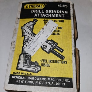 General Drill Grinding Attachment for Drills 1/8-3/4", No. 825 - Etsy