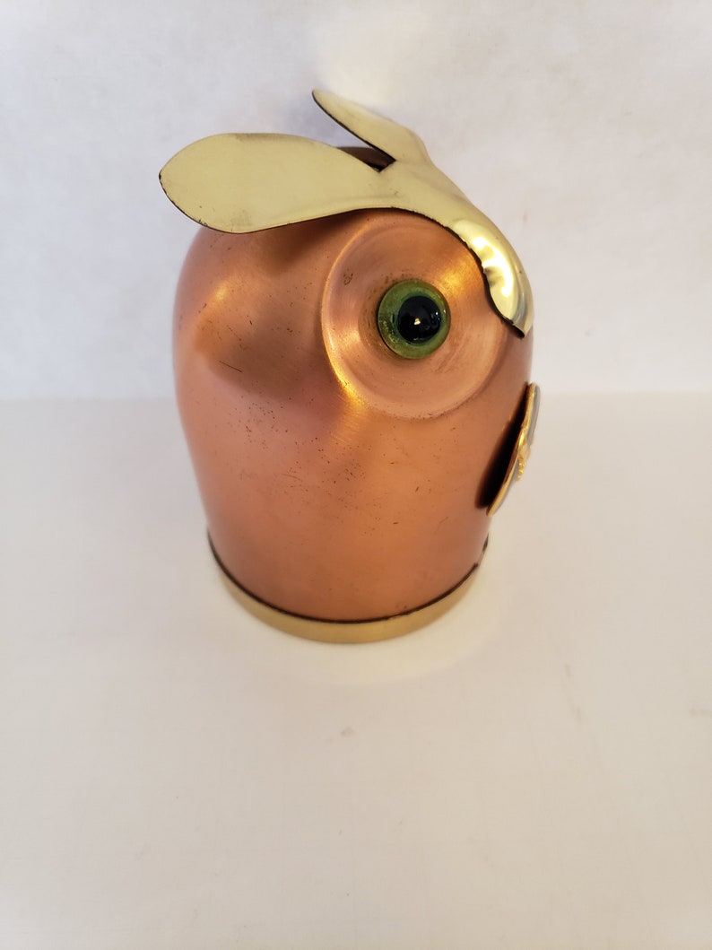 Vintage Coppercraft Guild Owl Bank Copper Owl - Etsy