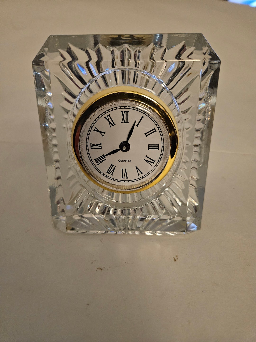 Desk or Mantel Crystal Clock Made in France - Etsy