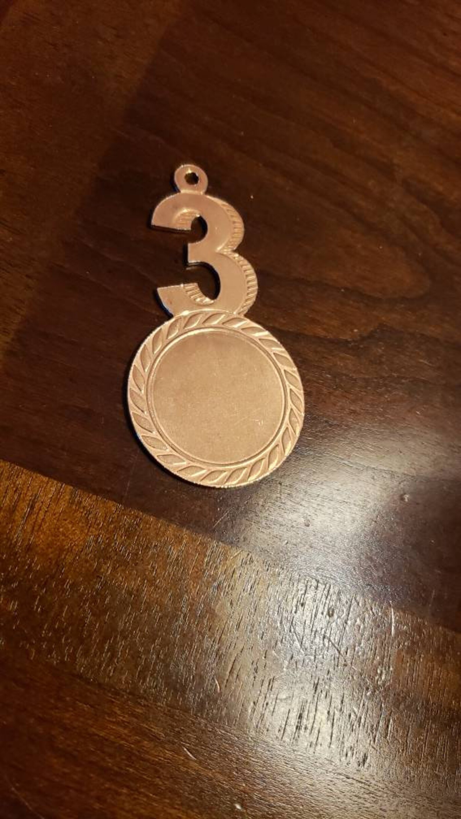 Number 3 Copper Tree Ornament - Etsy
