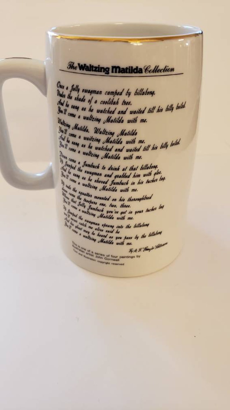 The "waltzing Matilda" Collection Musical Beer Mug John Cornwall - Etsy