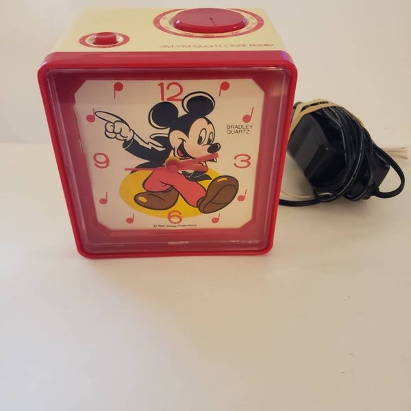 Vintage Mickey Mouse Alarm Clock - Etsy