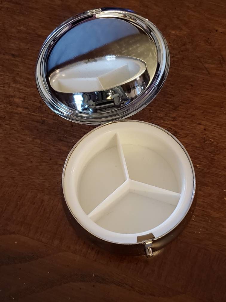 Cute Pocket Mirror and Pill Box - Etsy