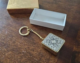 Vintage Sankyo Mini Music Box Keychain in Gold Tone Metal - Etsy