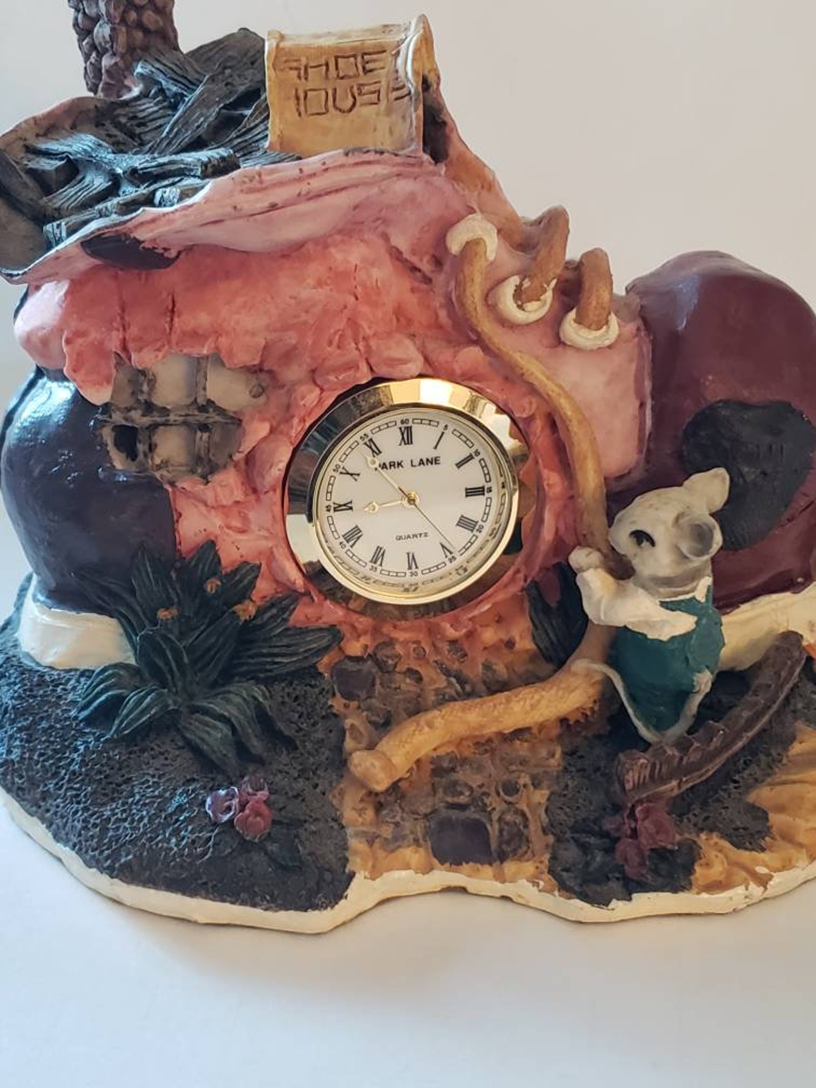 Polystone House Clock the Shoe House - Etsy