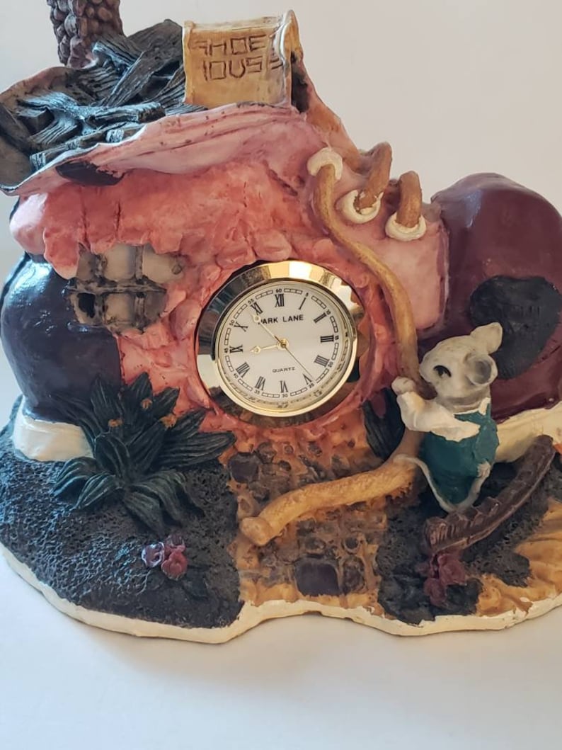 Polystone House Clock the Shoe House - Etsy