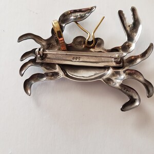 Sterling Silver Crab Pin - Etsy