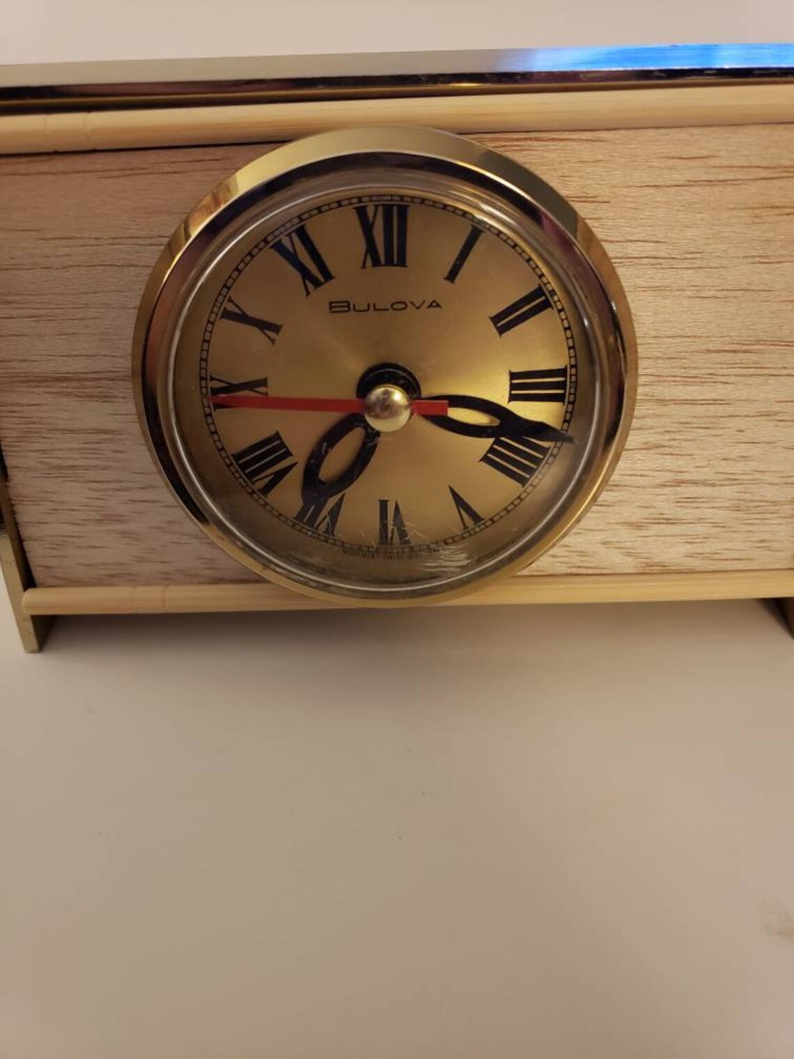 Retro Bulova Quartz Desk Mantel Clock - Etsy