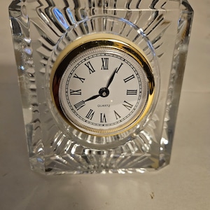 Desk or Mantel Crystal Clock Made in France - Etsy