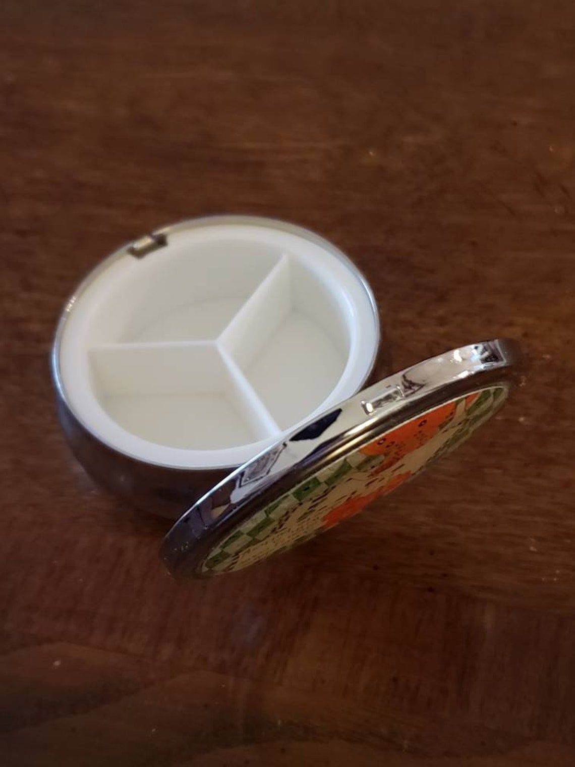 Cute Pocket Mirror and Pill Box - Etsy