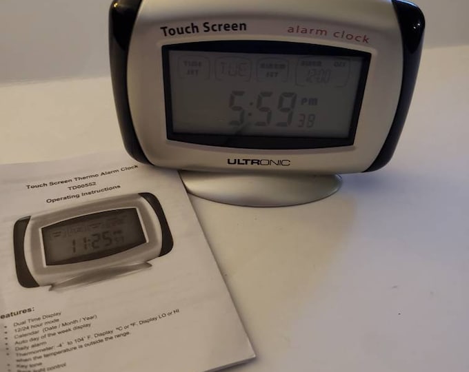 Ultronic Touch Screen Digital Alarm Clock - Etsy