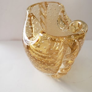 Gold Glass Short Vase - Etsy