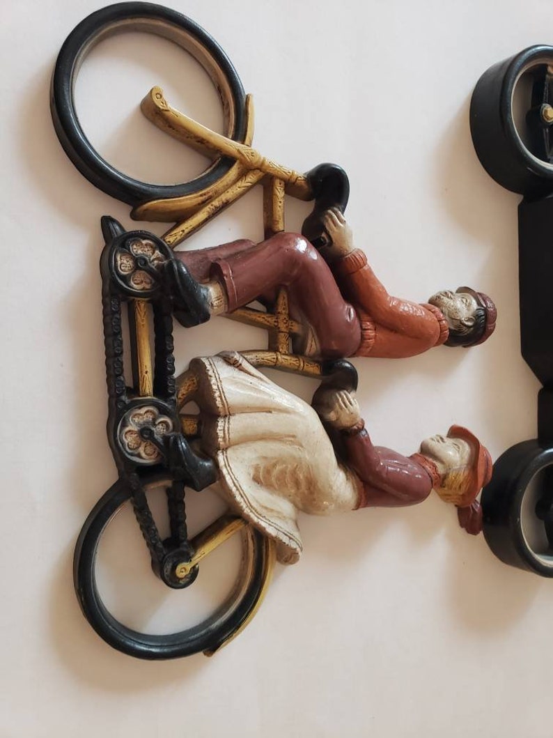 1975 MCM HOMCO Syroco 2-pc Model T Tandem Bike Vintage Wall - Etsy