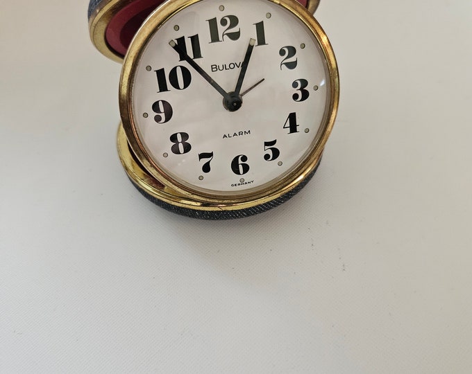 Bulova Wind up Travel Alarm Clock - Etsy