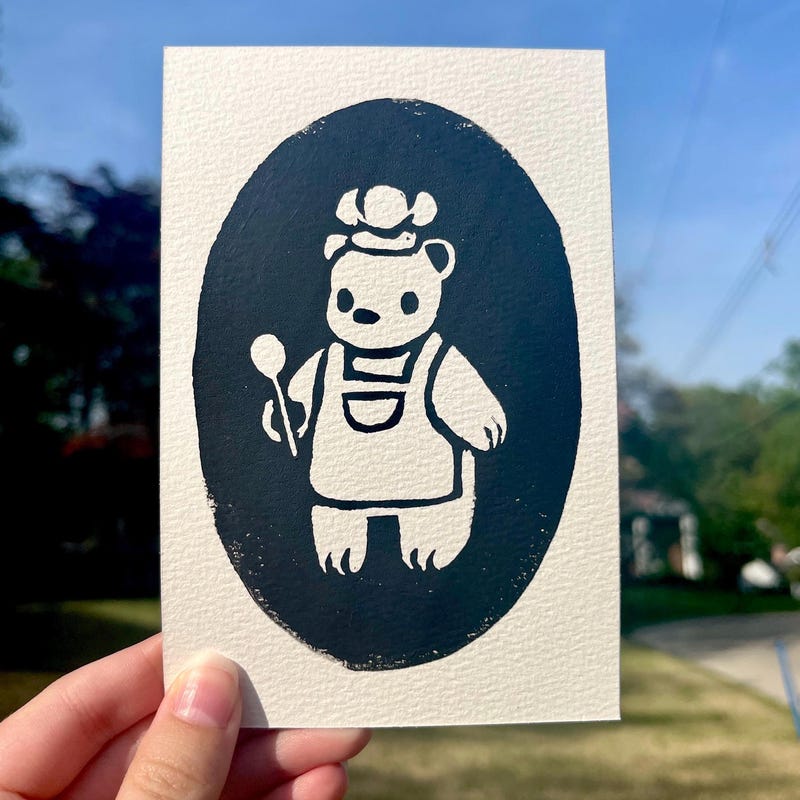 Whimsical Lino Prints - Etsy