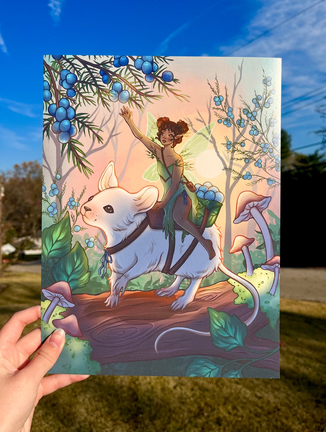 Juniper Fairy 9x12 Print | Wall Art | Fairycore | Fantasy Art - Etsy