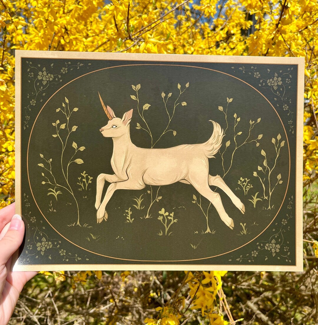Doe 12x9 Print | Wall Art | Fantasy Illustration | Forest Creature ...