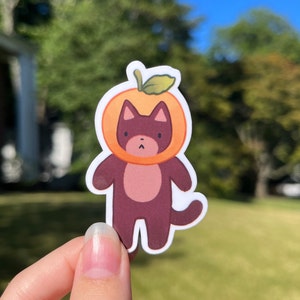 Cute Fruit Cat Stickers | Sticker Set | Strawberry, Orange, Banana ...