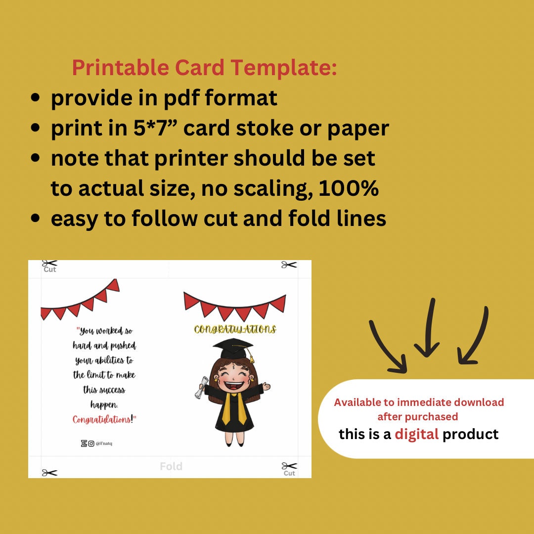 Graduation Card, Printable Graduation Card, Graduation Card 2023, Class ...