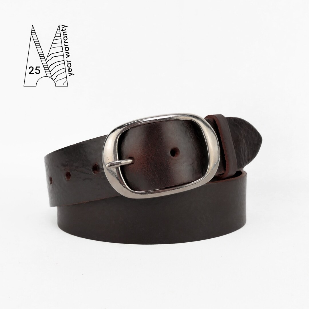 Dark Brown Leather Belt 1 1/2