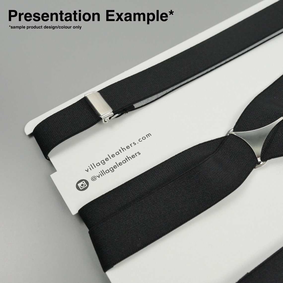 Black Skinny Elastic Trouser Braces Clip on // Handmade - Etsy UK