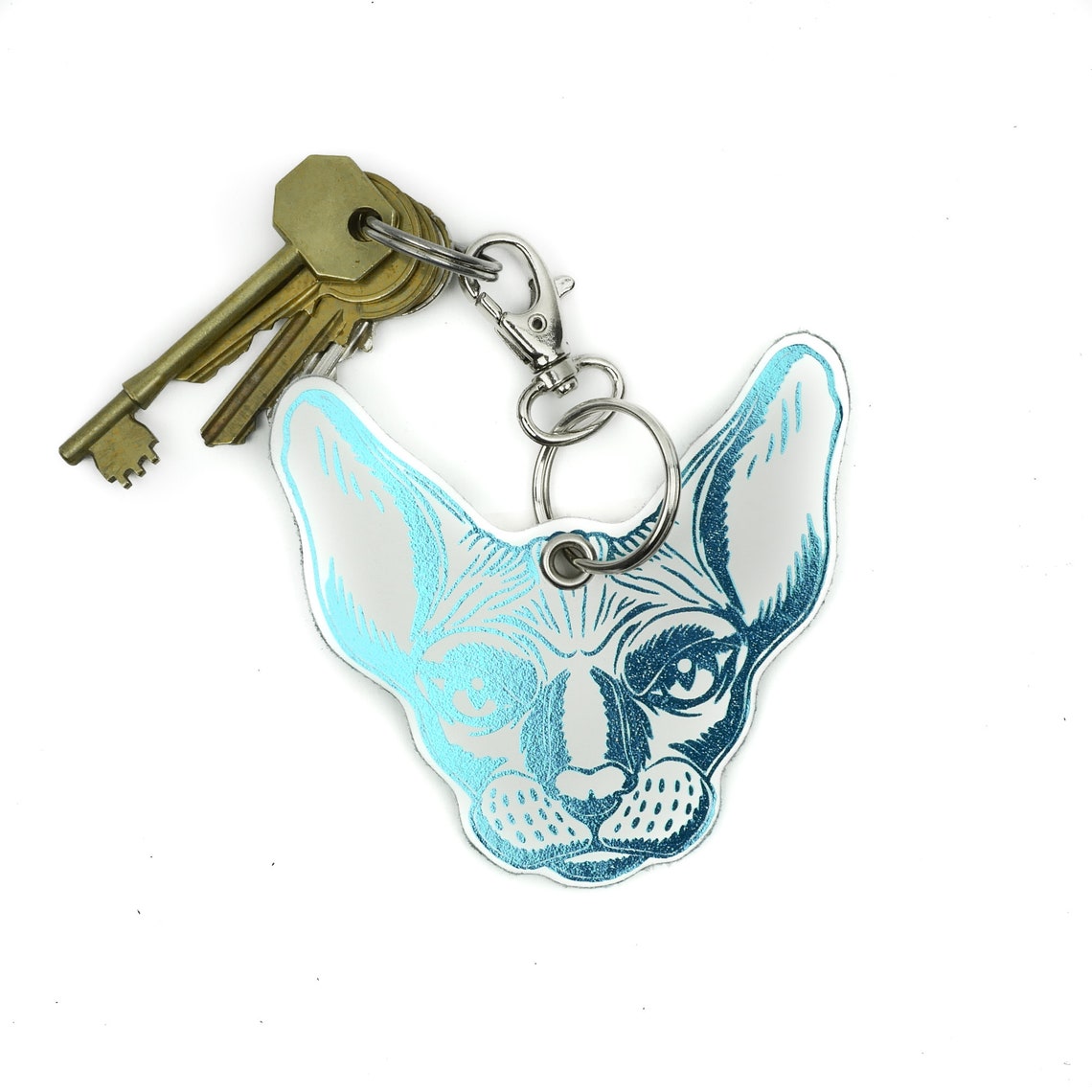 Leather Cat Bag Charm Key Ring Decorations Handmade | Etsy