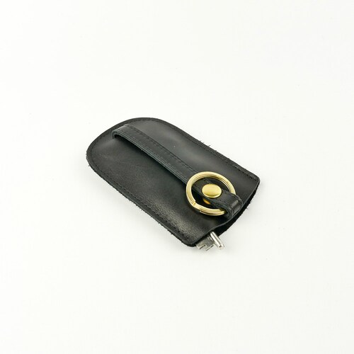 Black Leather Bell Key Holder - Etsy
