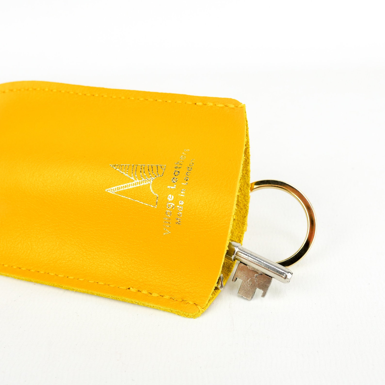 Hand Made Yellow Leather Key Holder// Small and Soft Bell Key - Etsy UK