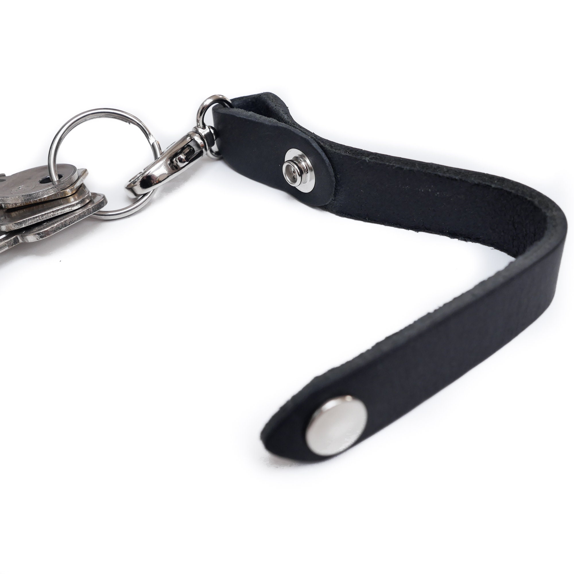 Black Leather Belt Loop Key Ring - Etsy UK