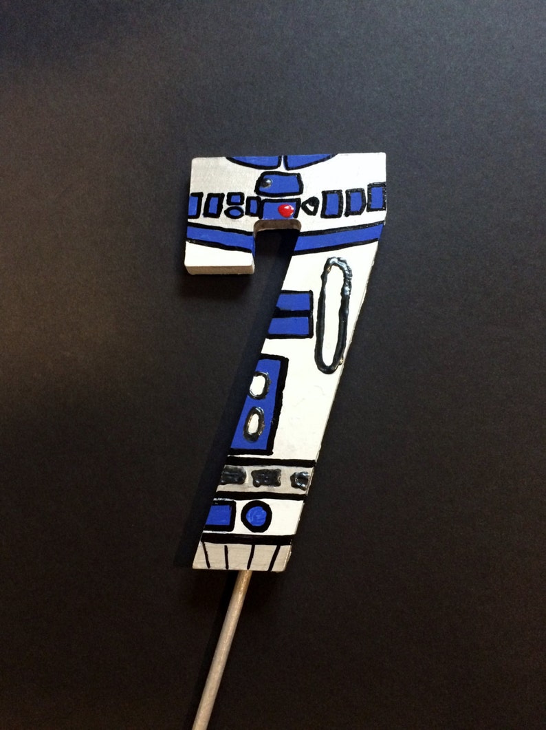 Hand-painted Custom R2-D2 Star Wars Character Number / Letter | Etsy