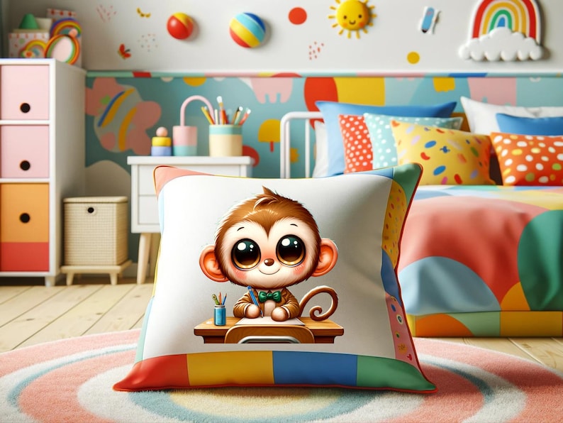 Chibi Monkey Clipart Bundle | Cute Animal PNG | Digital Download for ...