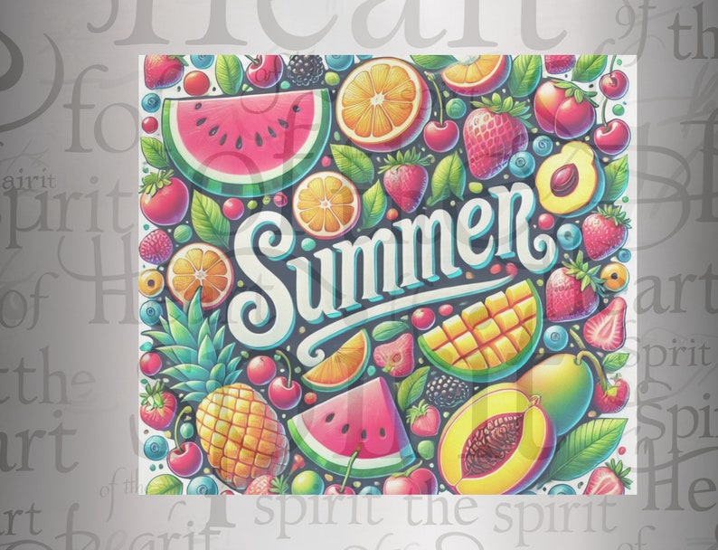 Summer Fruit Clipart | Watercolor Tropical Fruit Designs | Digital ...