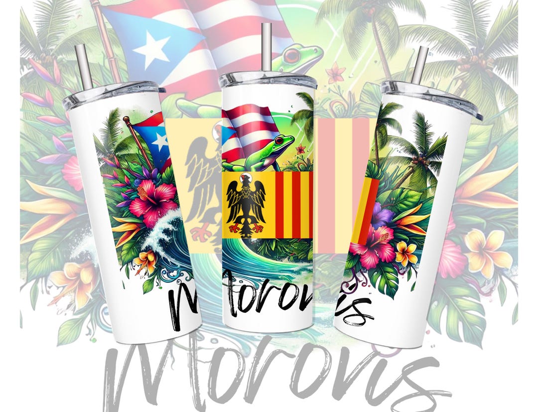 City Flag of Morovis Puerto Rico Digital Download 20 Oz Skinny Tumbler ...