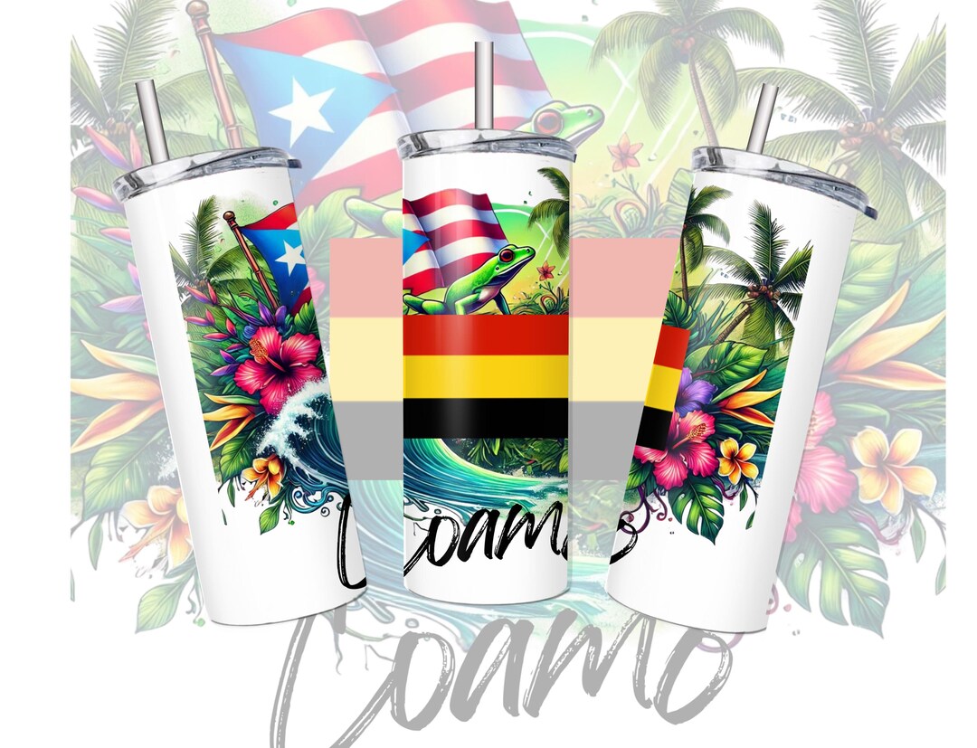 City Flag of Coamo, Puerto Rico Digital Download 20 Oz Skinny Tumbler ...