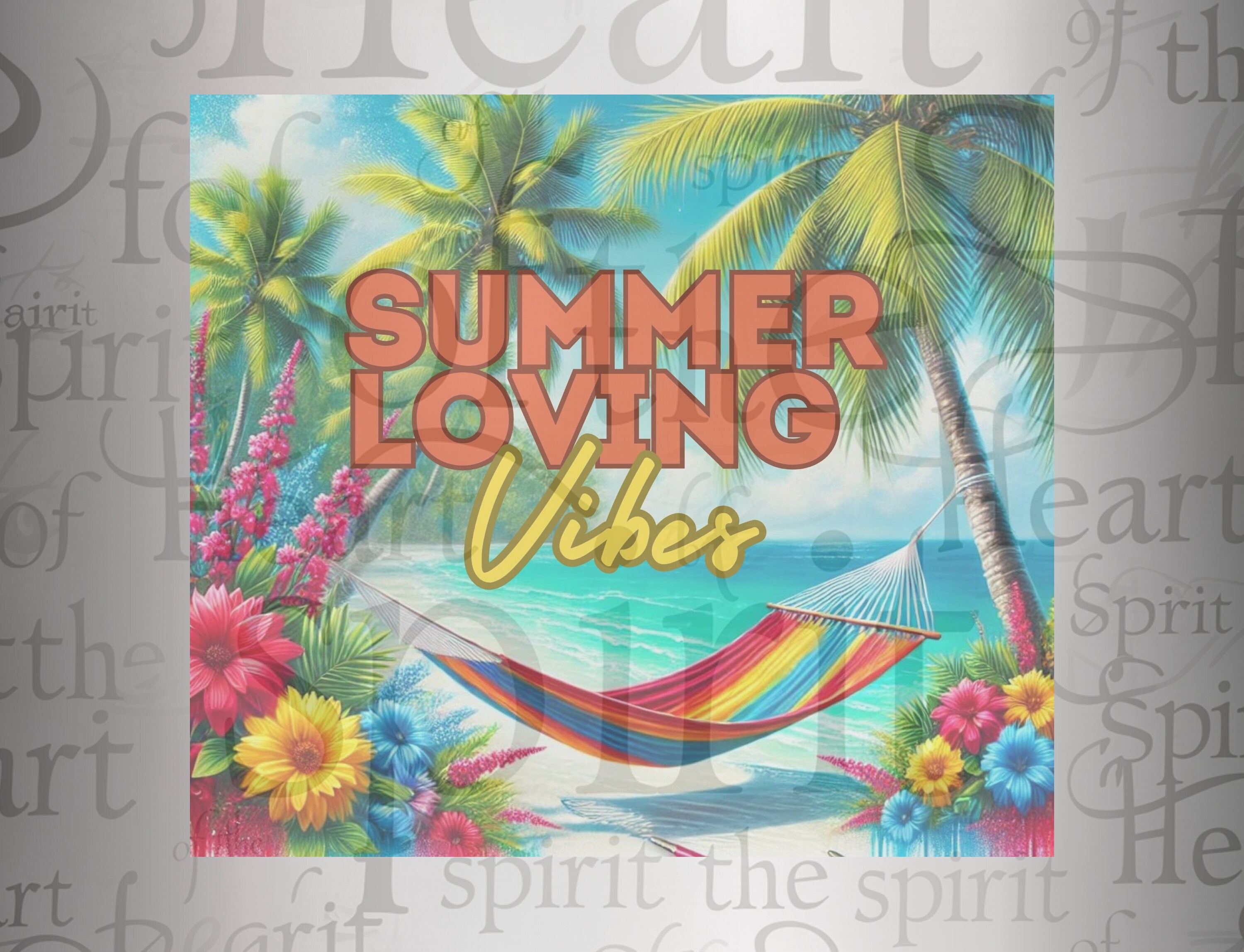 Summer Loving Vibes Tumbler Clipart Digital Download PNG for ...