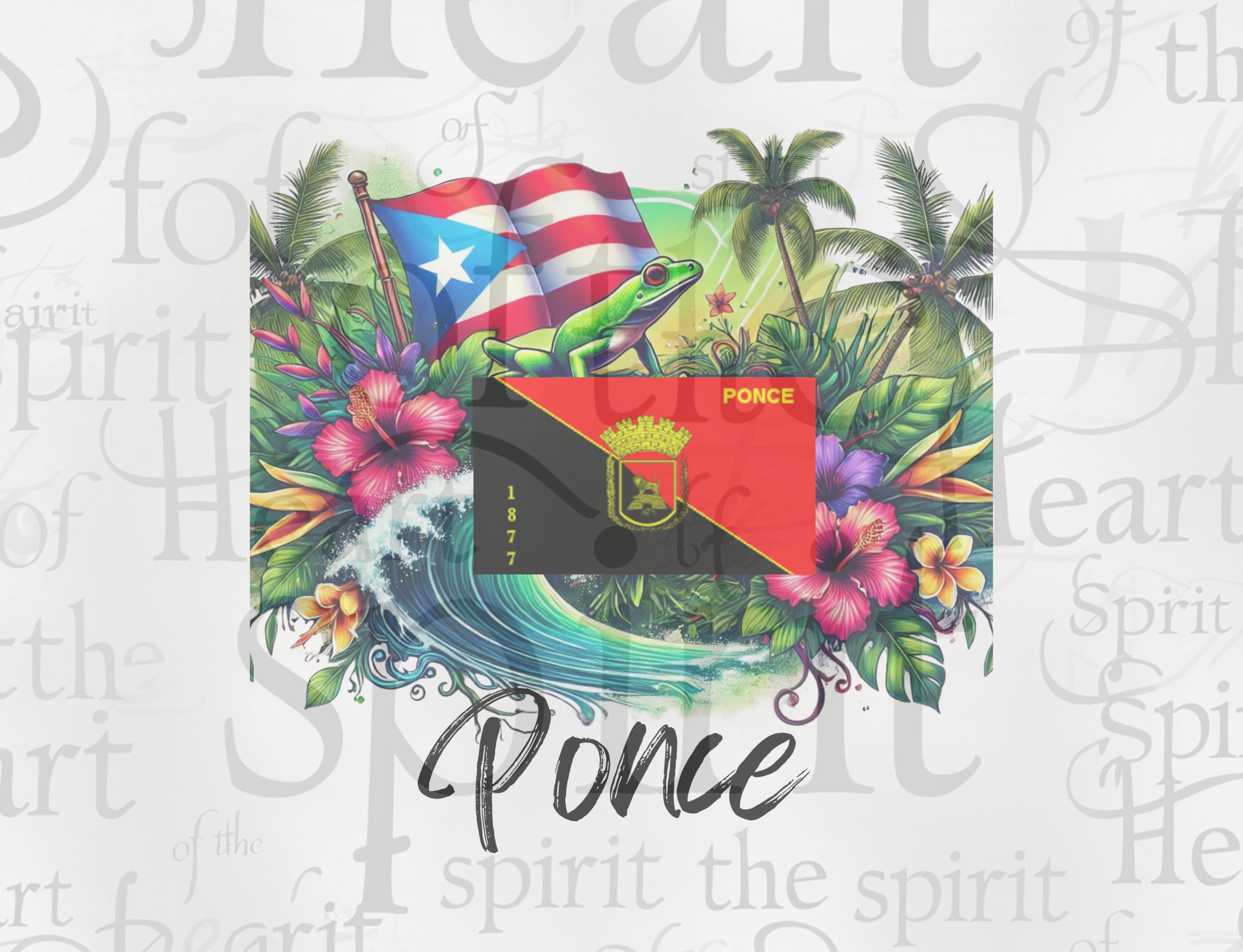 City Flag of Ponce Puerto Rico Digital Download 20 Oz Skinny Tumbler Sublimation Digital ...