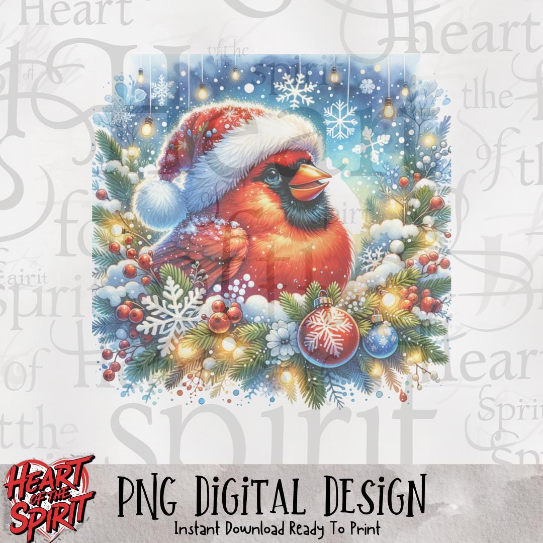 Christmas Red Cardinal Png Sublimation Design Download Holiday Png Xmas ...