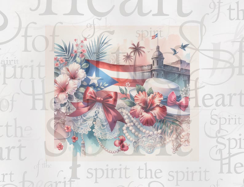 Coquette Design Puerto Rico Tropical Design PNG Digital Download 20 Oz ...