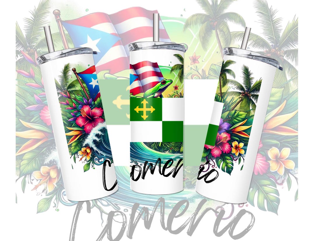 City Flag of Comerio, Puerto Rico Digital Download 20 Oz Skinny Tumbler ...
