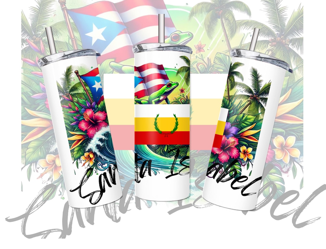 City Flag of Santa Isabel Puerto Rico Digital Download 20 Oz Skinny ...