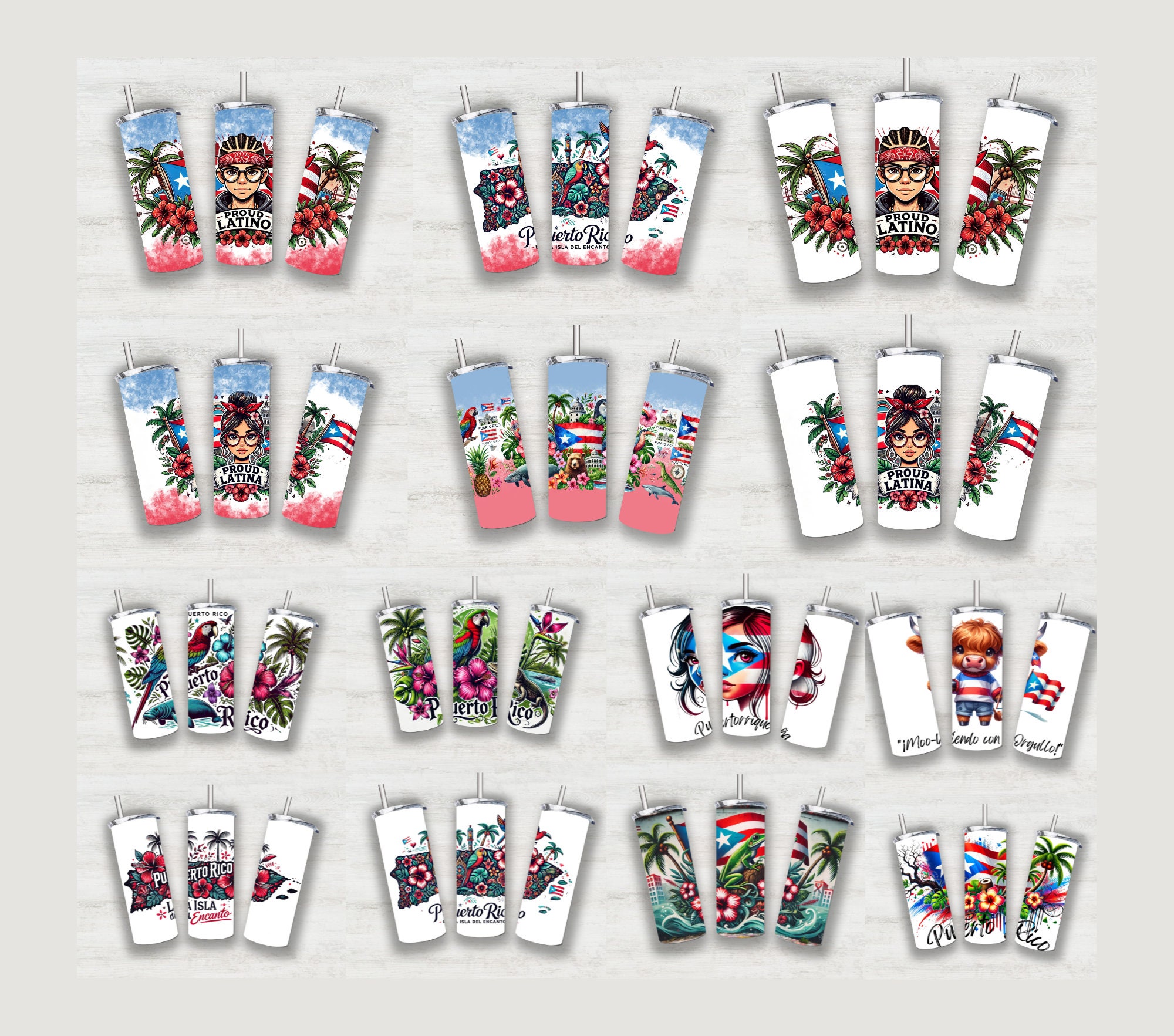 Puerto Rico Clipart Bundle | Boricua Designs (digital Download PNG) - Etsy